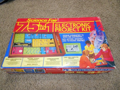 RADIO SHACK SCIENCE FAIR "75 In 1 Electronic Project Kit" Cat. 28-247 ...