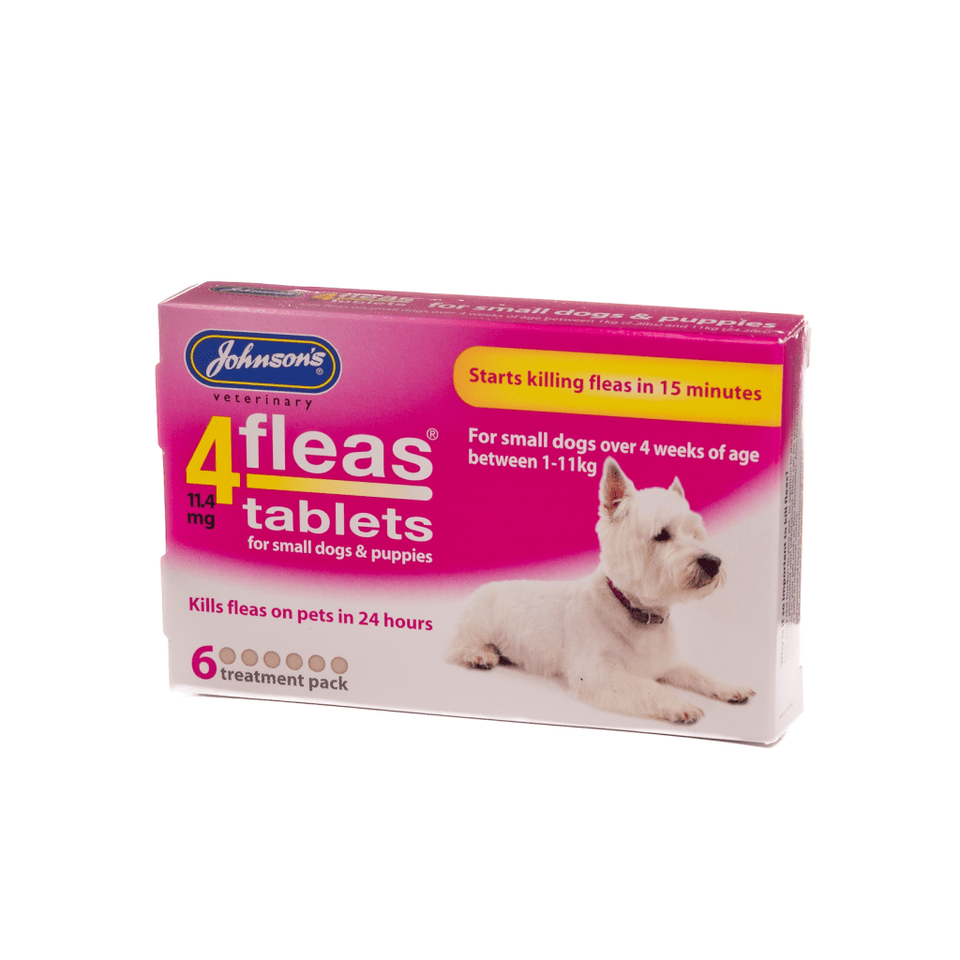 JOHNSON'S 4-Fleas Small Dog & Puppy Flea Tablets - Pack of 6 | eBay UK