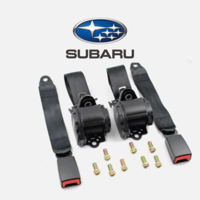 For All Subaru Rear Seat Restraint Belt Kit Car Seatbelt Black | eBay
