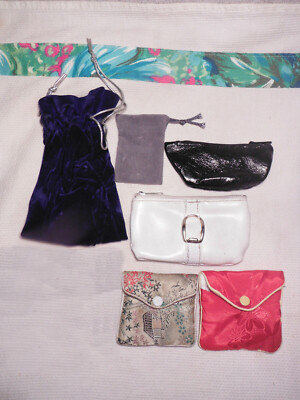 VINTAGE LOT OF 6 SMALL MULTI-USE JEWELRY/COINS/SACHET/ETC. BAGS. | eBay