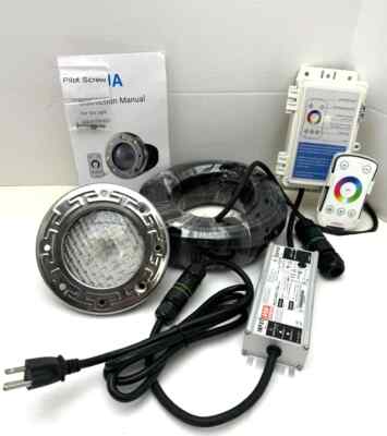 Hqua Hqua-PN04DC LED Inground Swimming Pool Spa Light RGBW 15w, 6" w ...