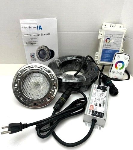 Hqua Hqua-PN04DC LED Inground Swimming Pool Spa Light RGBW 15w, 6" w ...