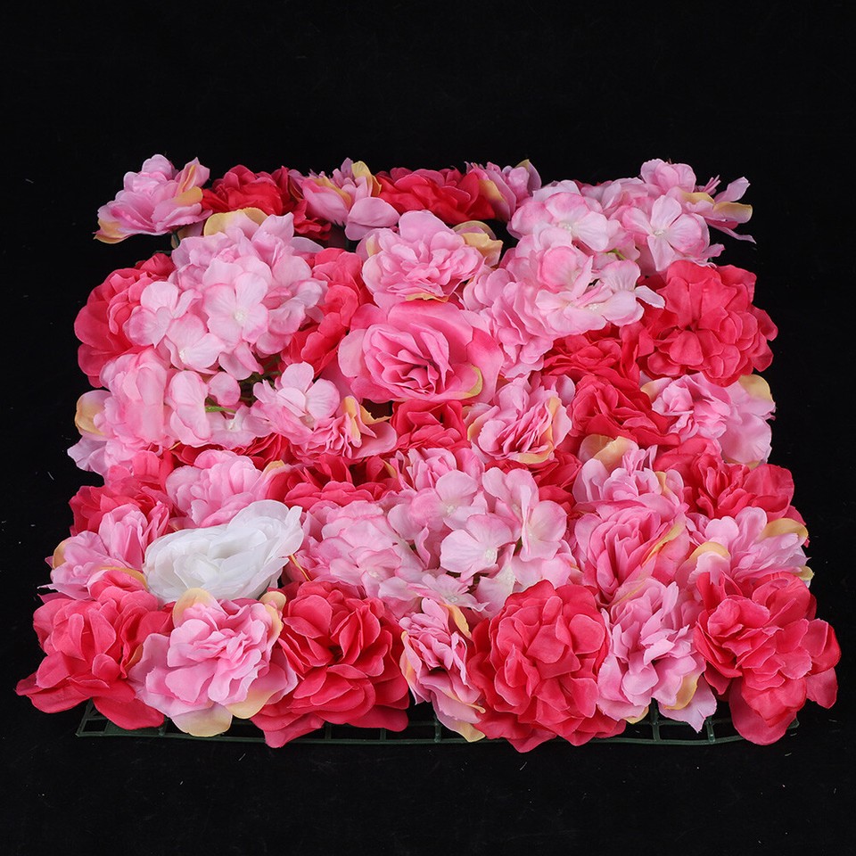 12X Artificial Fake Flower Velvet Hydrangea Wall Panel Banquet Wedding ...