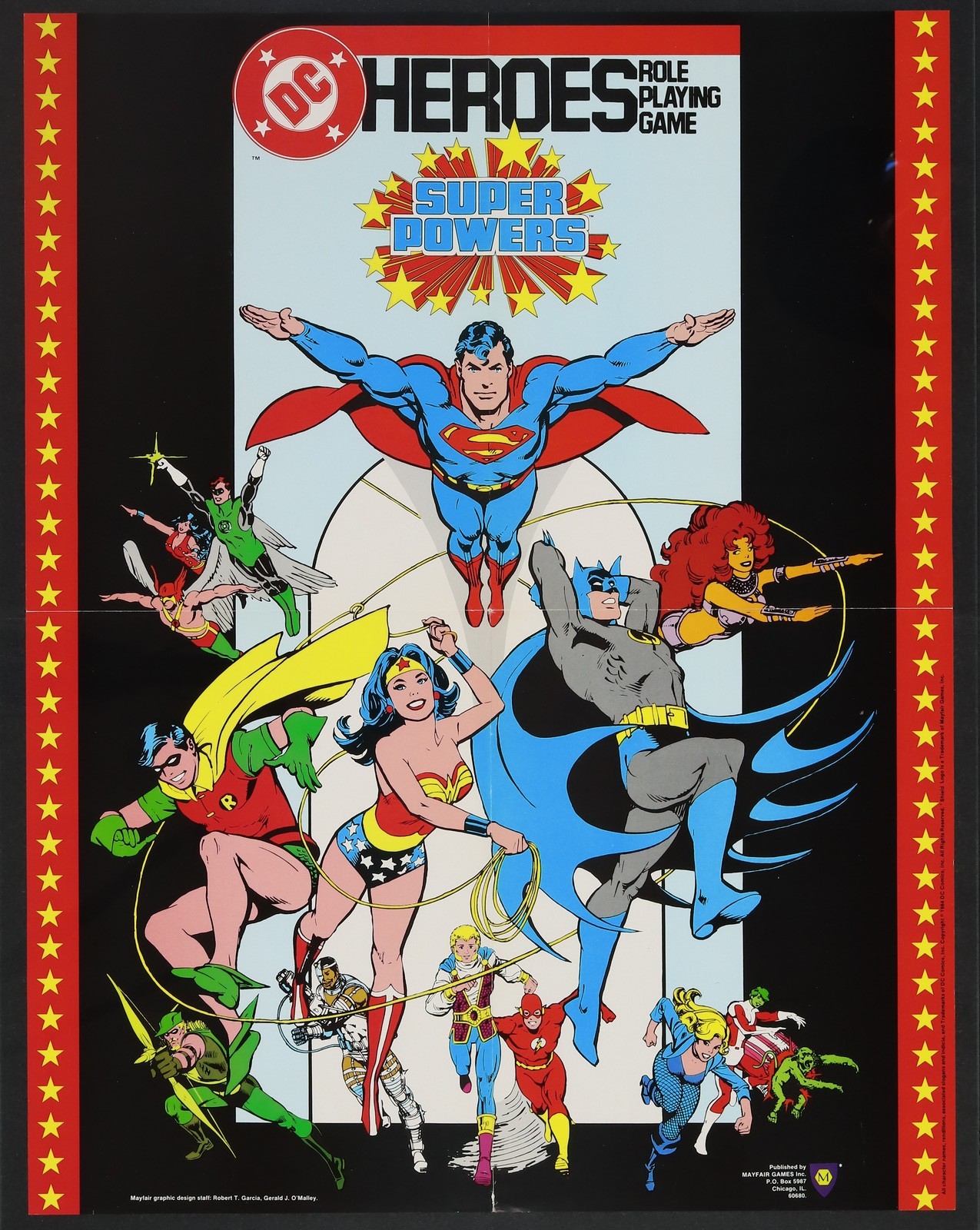 DC Heroes Role Playing Game (1984 DC) Promotional Poster | eBay UK