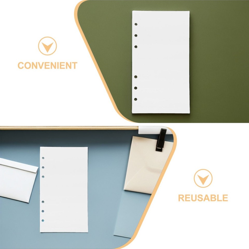 100pcs A6 Detachable Binder Double Sided Release Paper Reusable Sticker ...