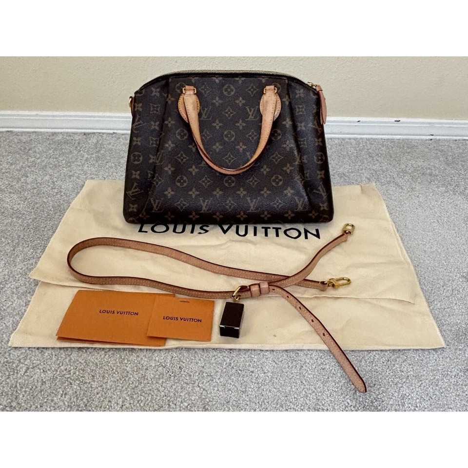 Louis Vuitton Rivoli MM Handbag Crossbody Monogram Canvas Strap Lock ...
