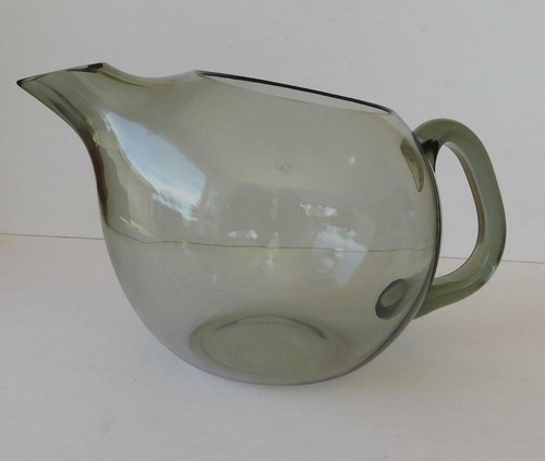 Vintage Orrefors Mingus Cocktail Pitcher Rare Smoke Glass Color Vicke ...