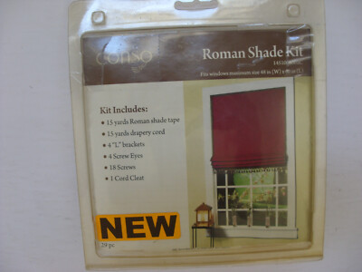 Roman Shade Hardware Kit 48" x 60" Window Home Decor Curtain Conso ...