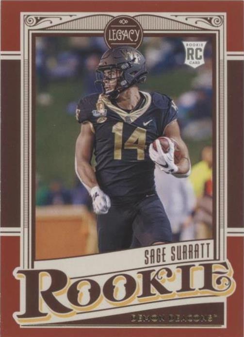 2021 Panini Legacy - Rookies Sage Surratt #156 Red /299 (RC) for sale ...