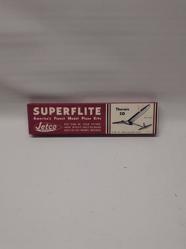 Vintage Jetco Superflite Thermic 20 Model Glider Kit SG-3 1950s Balsa ...