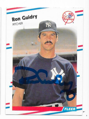 RON GUIDRY 1988 FLEER AUTOGRAPHED SIGNED # 207 NEW YORK YANKEES | eBay