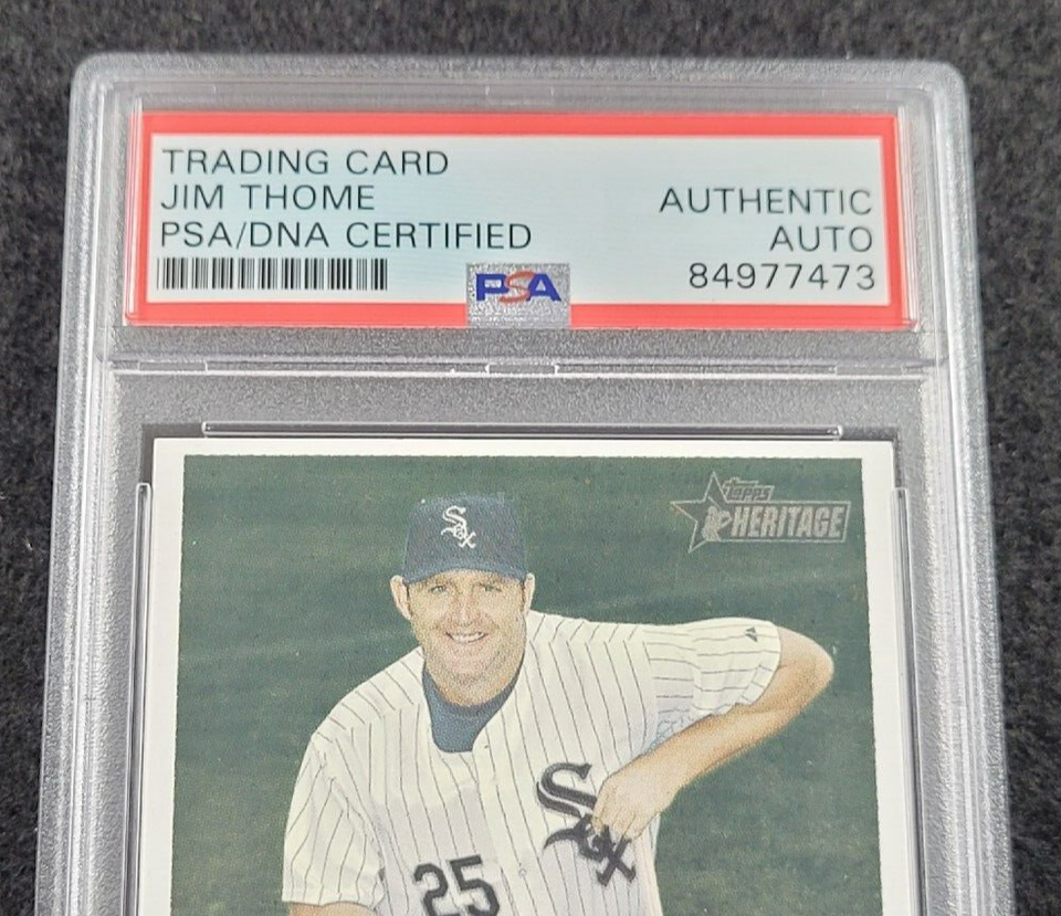 JIM THOME Signed Topps Heritage Baseball Card-CHICAGO WHITE SOX-PSA | eBay
