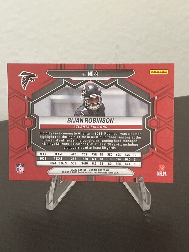 2023 Panini Mosaic Bijan Robinson NFL Debut Rookie Card RC #ND-9 ...