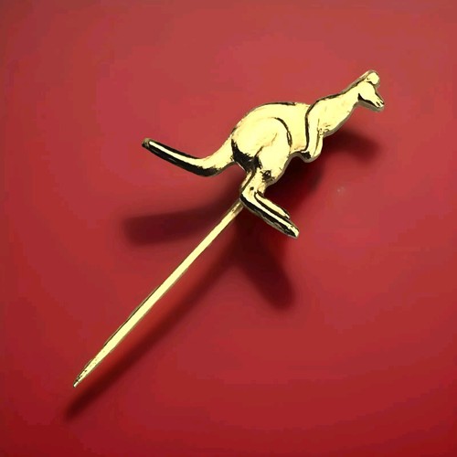 Kangaroo Stick Pin Gold Tone Vintage | eBay