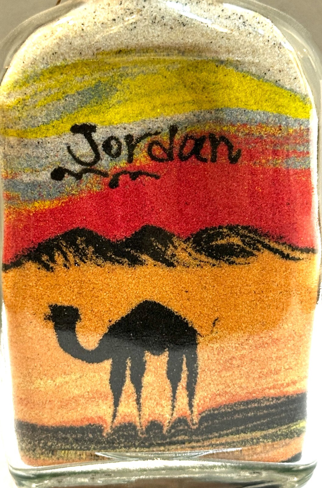 Sand Art Bottle Craft Handmade Decor Glass Gift Colored Souvenir Jordan ...