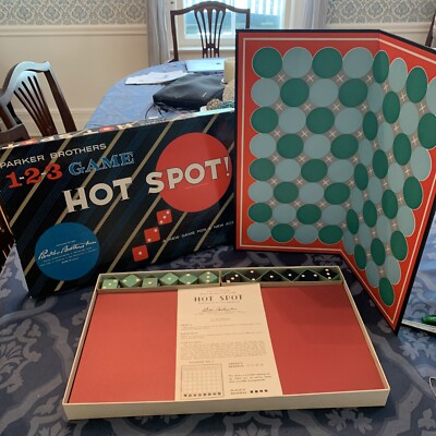 Vintage 1-2-3 HOTSPOT Game Parker Brothers 1961 Complete Excellent ...