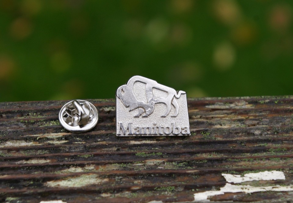 Manitoba Silver Tone Metal Buffalo Bison Pin Pinback Winnipeg Canada | eBay