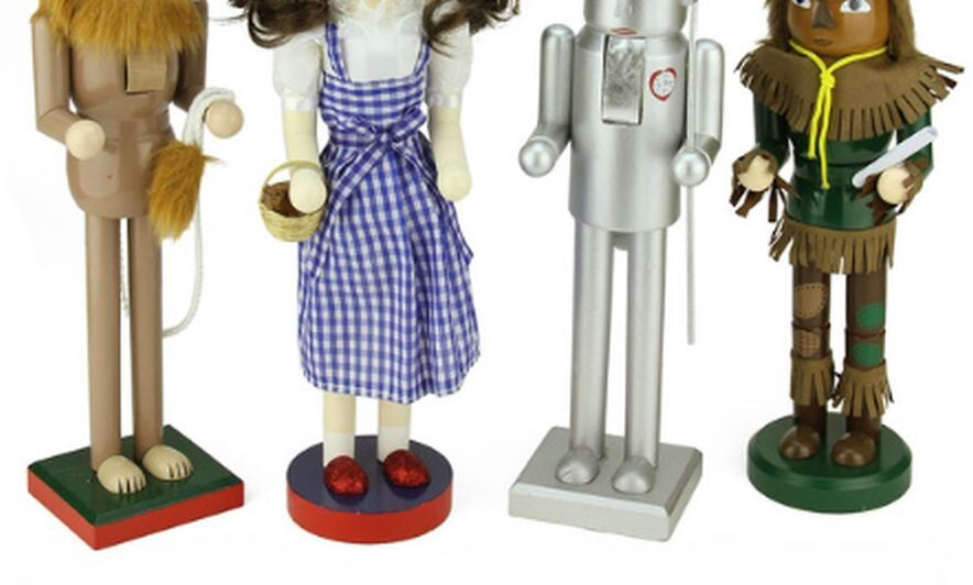Set of 4 Different Wooden Christmas Nutcrackers, 14", WIZARD OF OZ ...