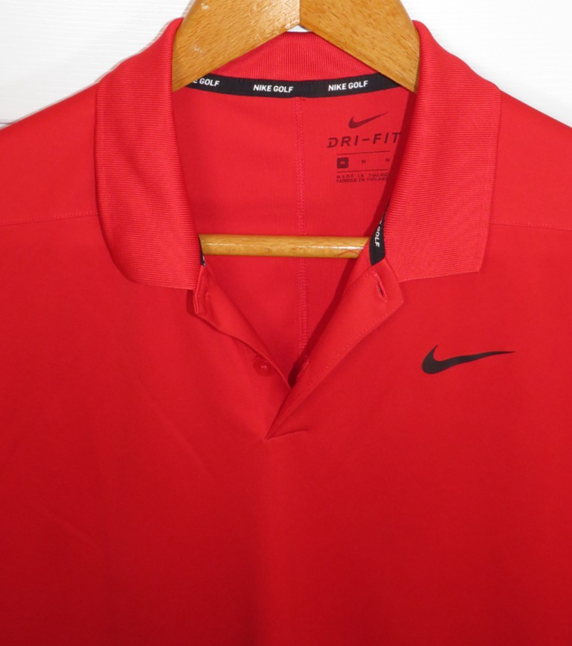 Nike Golf Dri Fit Solid Red Performance Polo Shirt Men's Size Medium | eBay