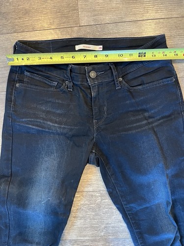 Levi's 711 Skinny Jeans Women's Size 28 Blue Navy Faded Dark Wash Denim ...
