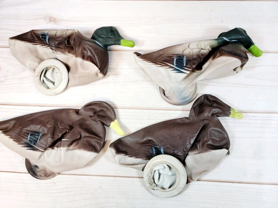 Vintage Deeks Inflatable Mallard Duck Decoys 12 Count Drake Hens READ ...
