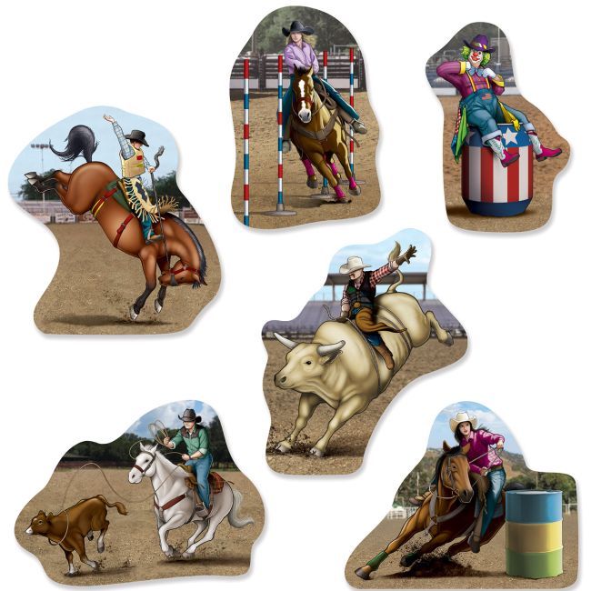 Rodeo Cutouts Western Party Supplies and Decorations 11.25"-13.5" Paper ...