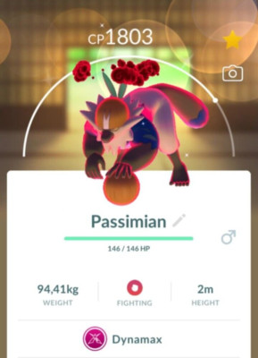 DYNAMAX Shiny Passimian Pokemon Go - Mini P T C 80K Stardust | eBay