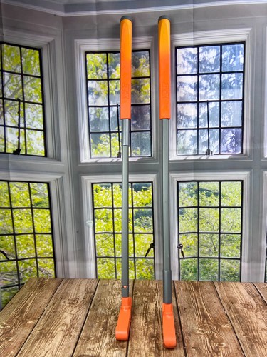 Set of 2 Vintage Nerf Indoor Golf Toy Game Clubs Orange & Silver | eBay