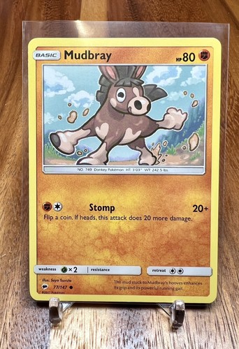 Mudbray 77/147 Burning Shadows Pokemon Card NM | eBay