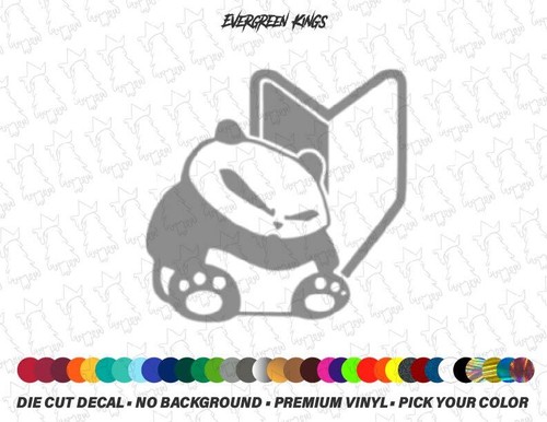 JDM WAKABA PANDA - Decal Sticker Japan JDM Symbol Anime Japanese Pick ...