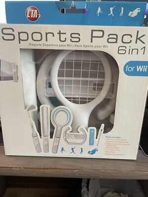 Nintendo Wii Sports Pack Original Box 6 in 1 Gaming Accessories NIB CTA ...