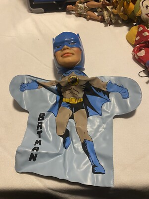 Rare Vintage 1966 Ideal Toy Batman Plastic Hand Puppet DC Comics 10.5 ...