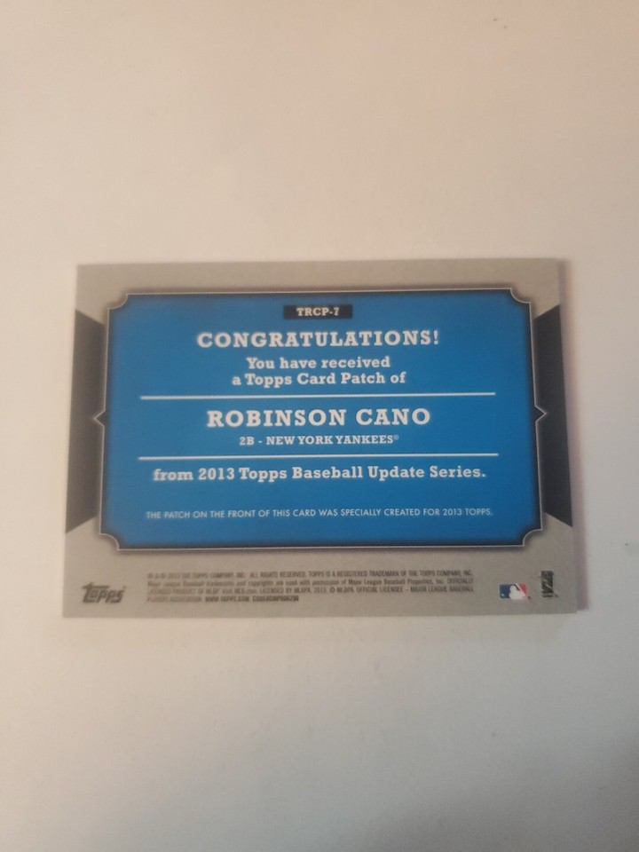 2013 Topps Update Rookie Commemorative Patch Robinson Cano #TRCP-7 ...