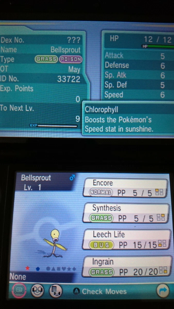 Shiny Bellsprout Pokemon X
