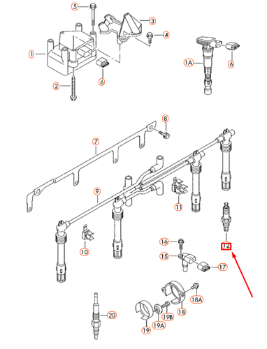 AUDI A4 B7 Spark Plug 'Longlife' 101000041AC | eBay