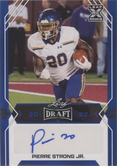 2022 Leaf Draft - Autographs Pierre Strong Jr. #BA-PSJ Blue (AU, RC ...