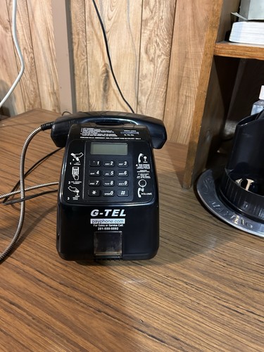 Pay Phone Vintage G Tel Desk Top Model 909 Black Collectable, RARE Item ...