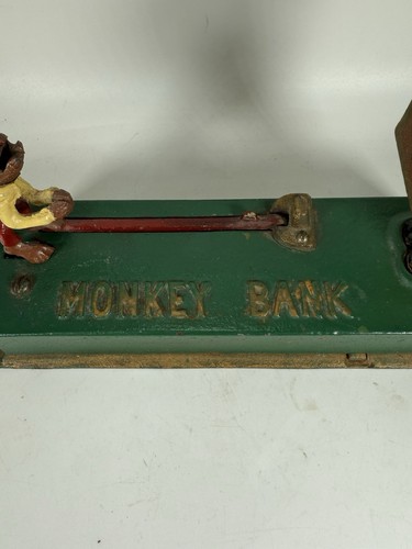 Monkey Coin Bank Cast Iron REPLICA OF AN ORIGINAL OF THE JAMES D.CAPRON ...