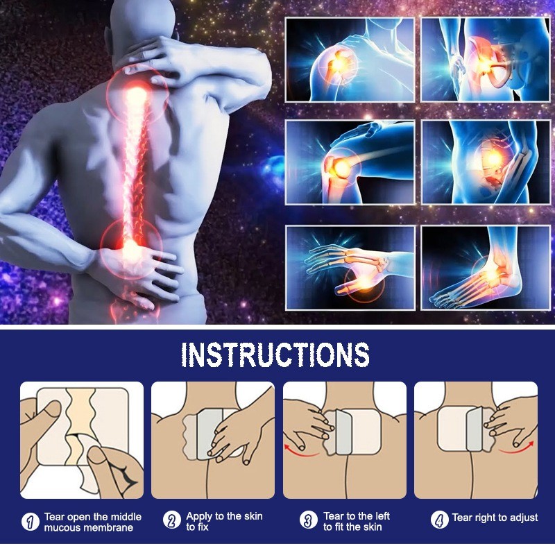 6PCS Moxibustion Light Pain Relief Health Patch Muscle Joints Fever ...