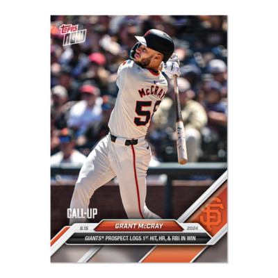 Grant McCray Call-Up 1st Hit, HR & RBI - 2024 MLB TOPPS NOW Card 556 | eBay