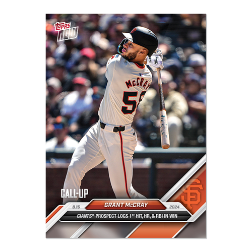Grant McCray Call-Up 1st Hit, HR & RBI - 2024 MLB TOPPS NOW Card 556 ...