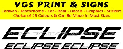 3 X LUNAR ECLIPSE CARAVAN/MOTORHOME DECALS STICKERS CHOICE OF COLOURS ...