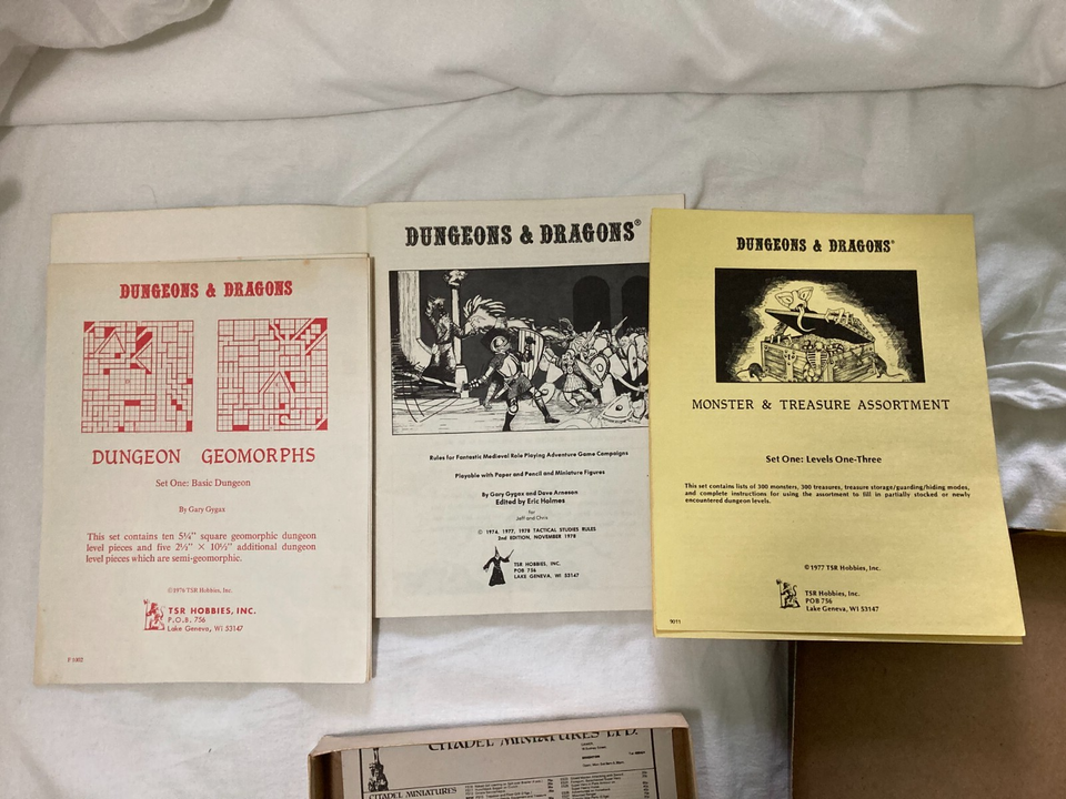 1979 Dungeons & Dragons Basic Set TM Applied For DICE HOLMES EDITION ...