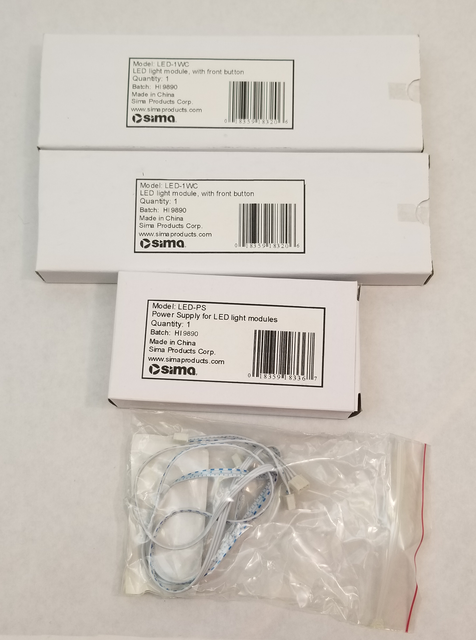 Sima LED Shelf Light Starter Kit White and Color Options LED-SK1 for ...