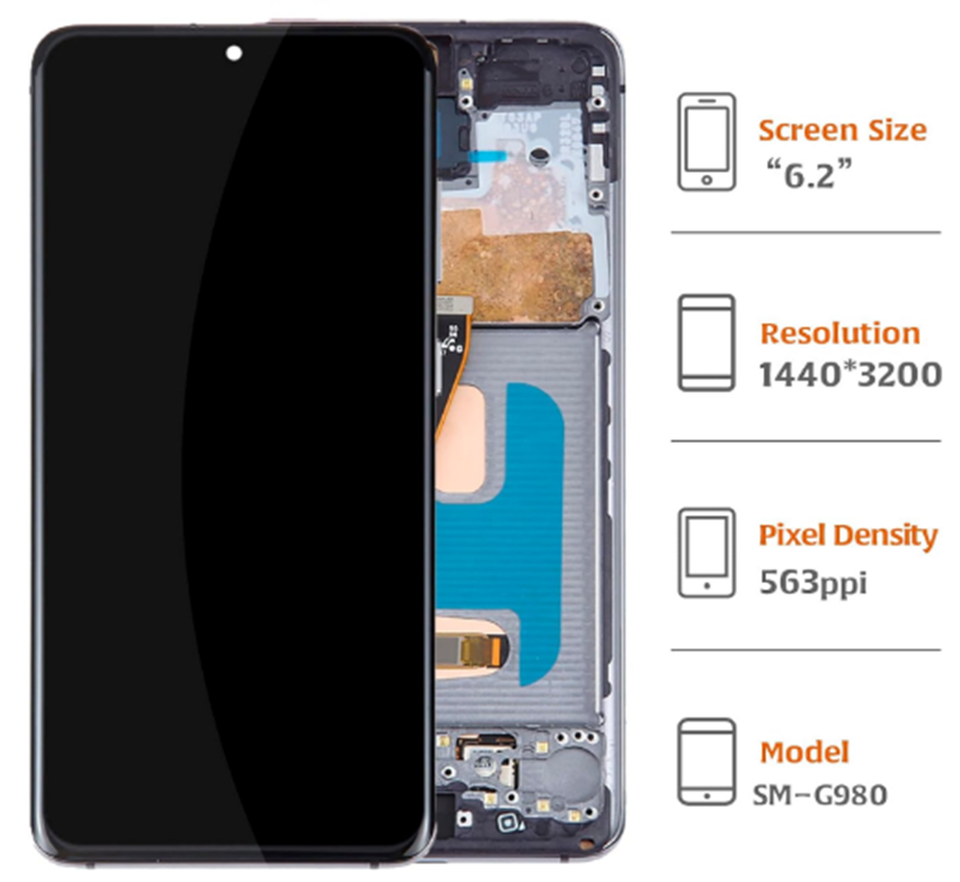 Samsung Galaxy S20 G980 G980F G980F/DS 6.2" OLED Touch Screen Digitizer ...