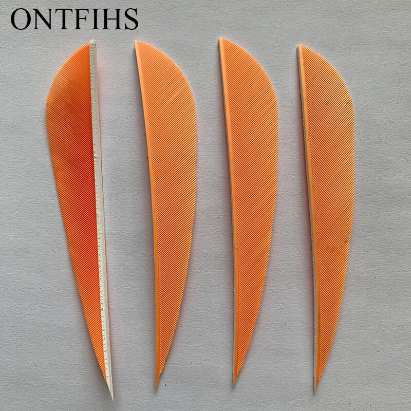 50PCS 4 Inch Parabolic Arrow Fletching Feathers Fletches RW LW | eBay
