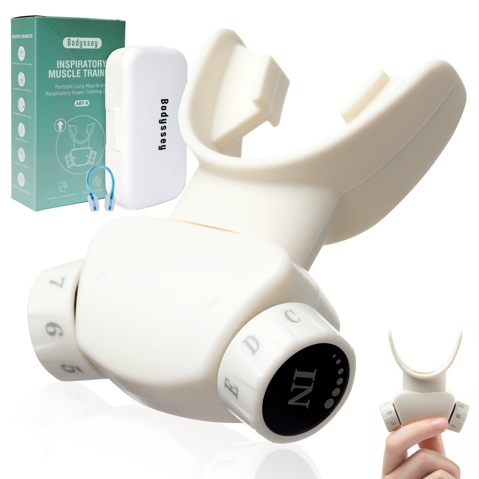Adjustable Handheld Breathing Trainer, Dual Mouthpieces, 64 Resistance ...