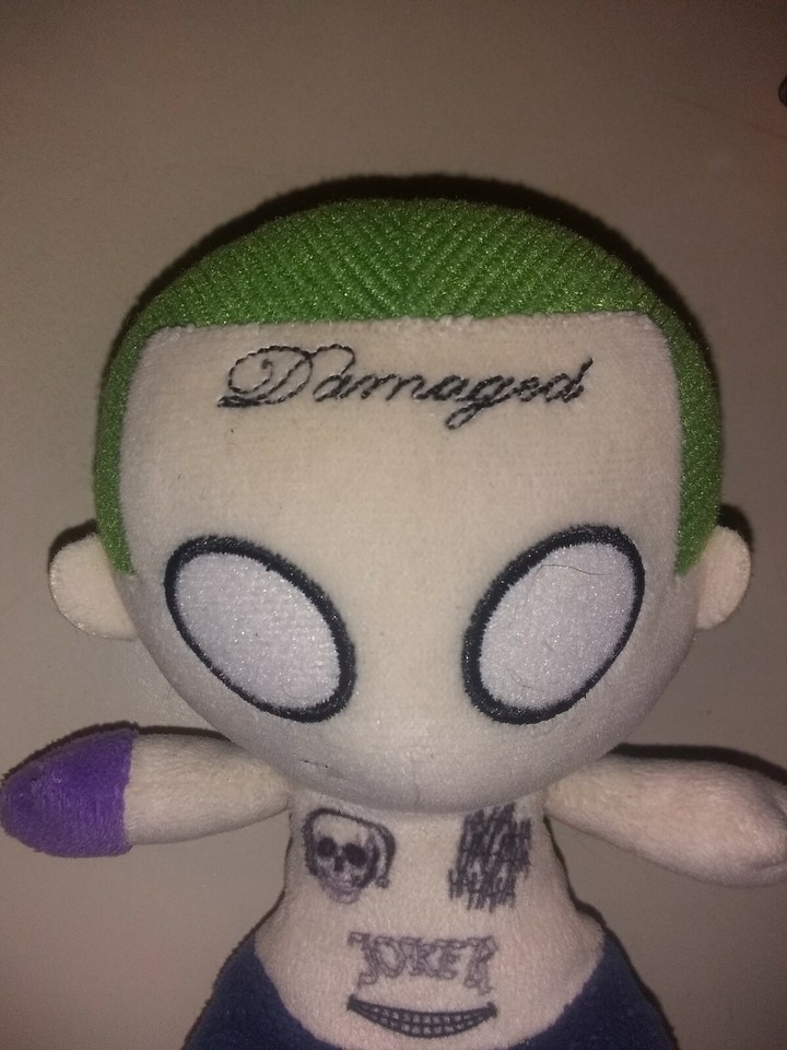 Plush Joker Doll 5 Inches Tall "Damaged" Written Across Forehead ...
