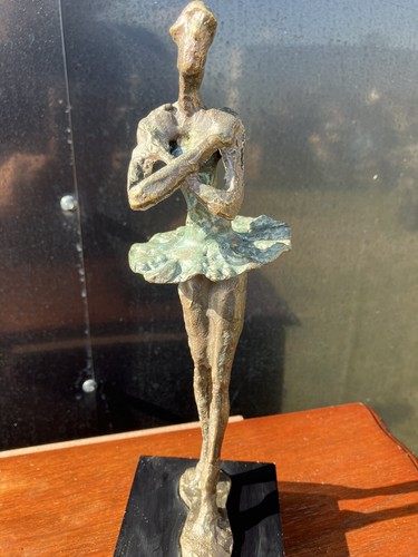 Bronze Fine Art Sculpture, Vintage, Ballerina Dancer, 10”, Forged, On ...