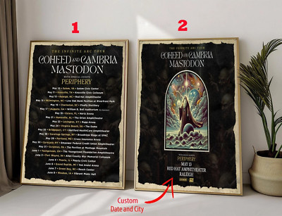 Coheed And Cambria + Mastodon 2025 Tour Poster Custom, Gift For Fans ...